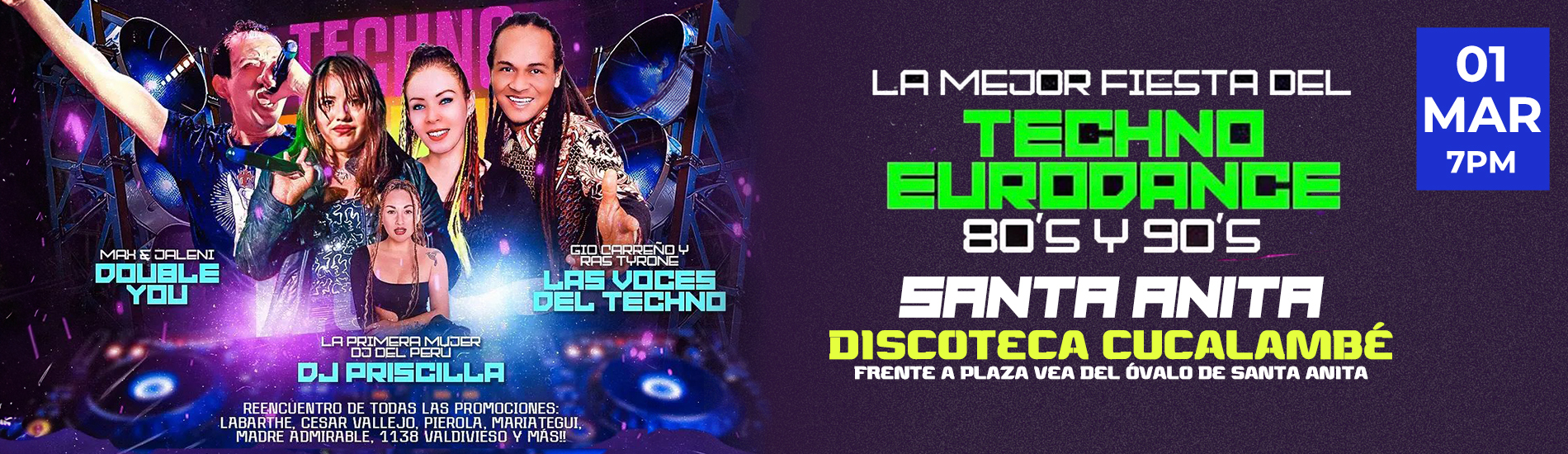 La mejor fiesta del Techno Eurodance 80’s y 90’s con DJ Priscilla y más ...
