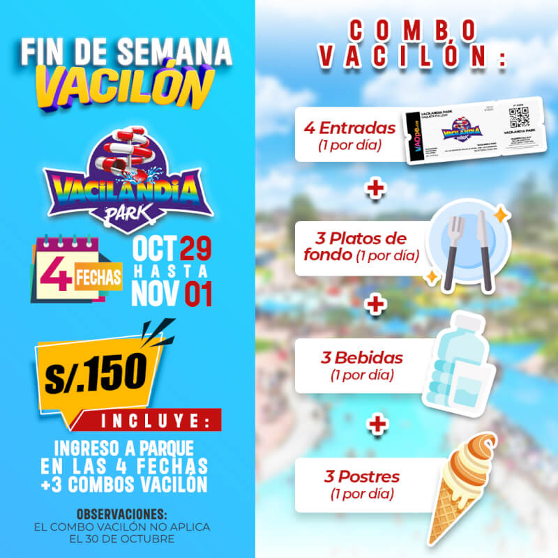 Fin de Semana Vacilón en Vacilandia Park - Lima - VAOPE.COM