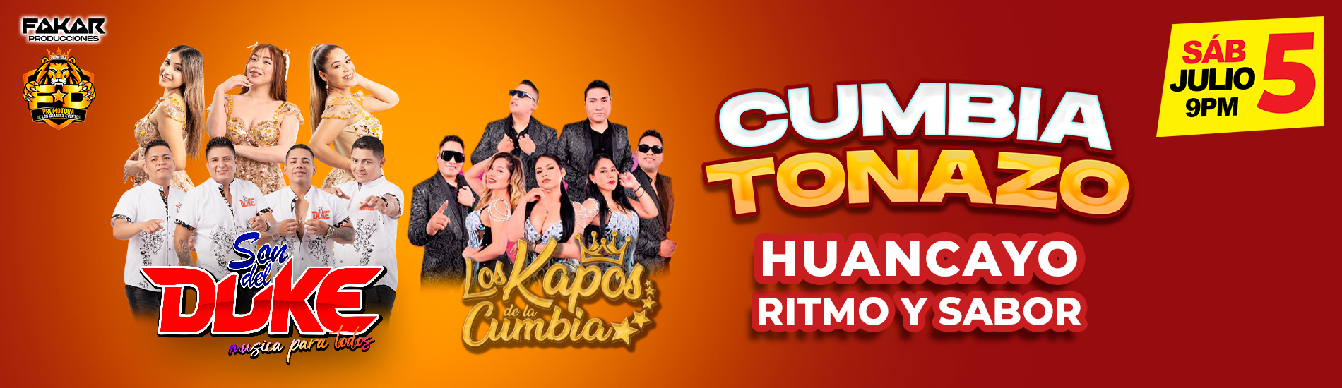 Cumbia Tonazo con Son del Duke y Los Kapos de la Cumbia en Huancayo - VAOPE.com