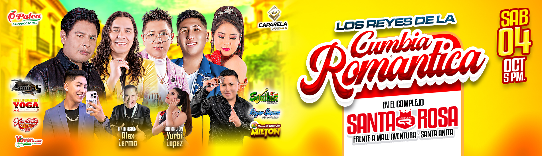 El Gran Retorno de los Reyes de la Cumbia Romántica Sureña en el Complejo Santa Rosa - VAOPE.com