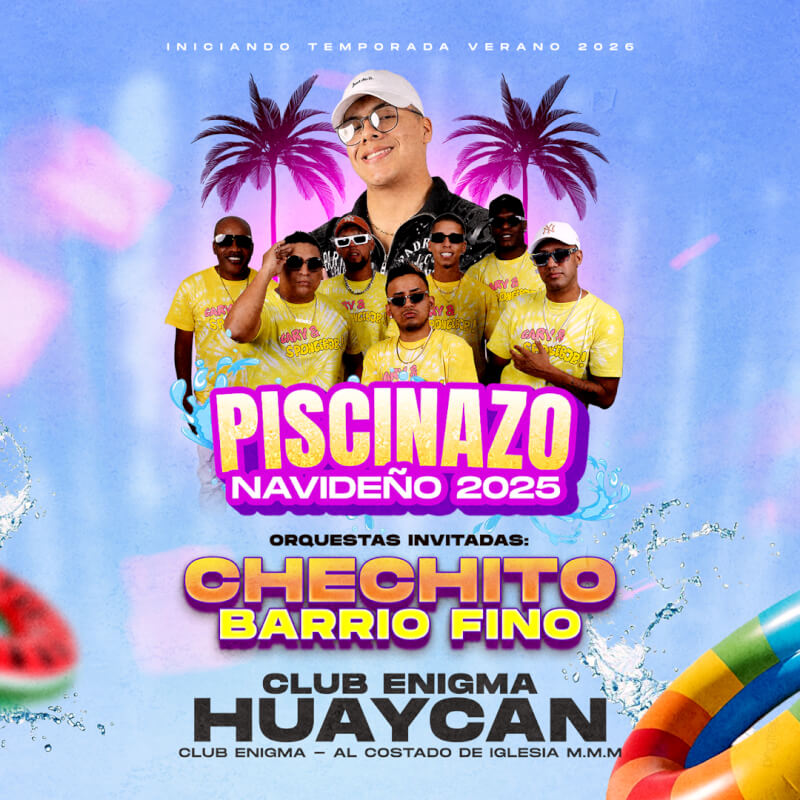 Piscinazo Navideño 2025 con Chechito, Barrio Fino y más en Huaycan ...